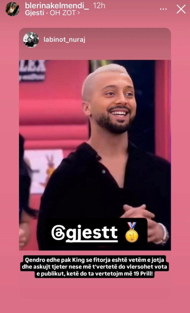 Gjesti ende nuk është shpallur finalist, reagon motra e këngëtarit ... Gjesti ende nuk është shpallur finalist, reagon motra e këngëtarit ...
