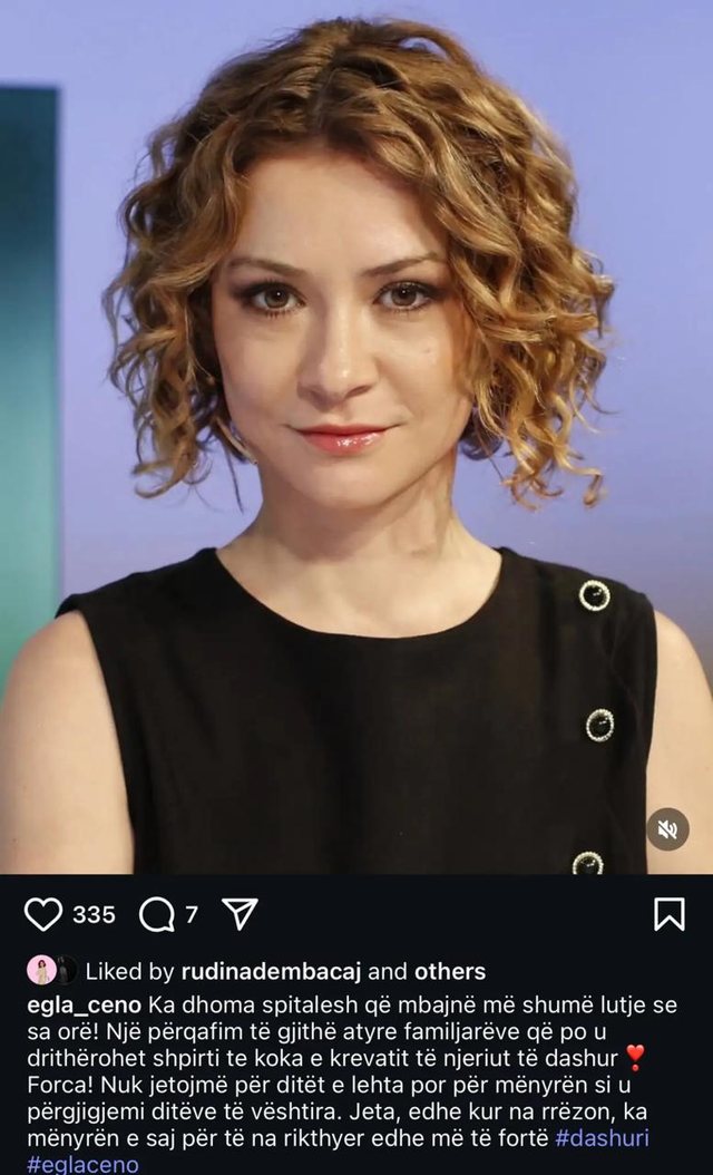 Egla Ceno prek me një mesazh të fortë për familjarët në spitale: “Jeta na rrëzon, por na kthen ...